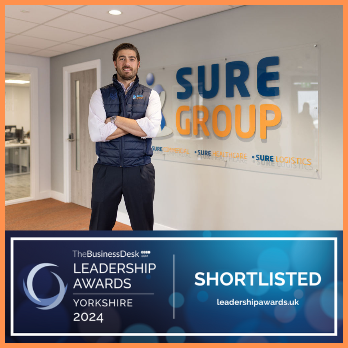 Charles Draper shortlisted for Young Leader accolade in prestige leadership awards - Sure Group